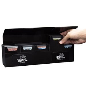 Monster Magnetic Deca Deck Mega Storage Box(Black) - with 10 Removable Deck Trays for Gaming TCGs-Compatible with Yugioh, MTG, Magic The Gathering, Pokémon & More - Long Lasting, Durable Construction