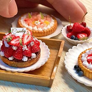 8Pcs/Set 1:6 Miniature Dollhouse Tableware Mini Plates Bowl Cup Set Dollhouse Chrysanthemum Bowl Dish Plate Set Mini Kitchenware for Barbies Doll Food Kitchen Accessories Toy