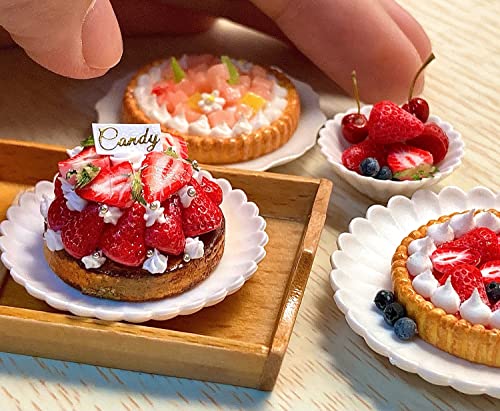 8Pcs/Set 1:6 Miniature Dollhouse Tableware Mini Plates Bowl Cup Set Dollhouse Chrysanthemum Bowl Dish Plate Set Mini Kitchenware for Barbies Doll Food Kitchen Accessories Toy