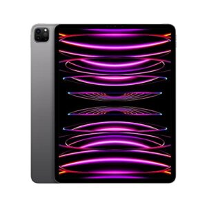 apple ipad pro 12.9-inch (6th generation): with m2 chip, liquid retina xdr display, 256gb, wi-fi 6e, 12mp front/12mp and 10mp back cameras, face id, all-day battery life – space gray