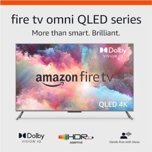 Amazon Fire TV 65" Omni QLED Series 4K UHD smart TV, Dolby Vision IQ, local dimming, hands-free with Alexa