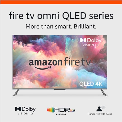 Amazon Fire TV 65" Omni QLED Series 4K UHD smart TV, Dolby Vision IQ, local dimming, hands-free with Alexa