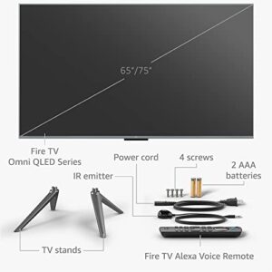 Amazon Fire TV 65" Omni QLED Series 4K UHD smart TV, Dolby Vision IQ, local dimming, hands-free with Alexa