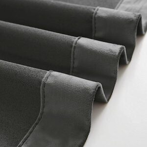 UlikTree Velvet Curtains Dark Grey 2 Pack - Soft Thickened Velvet Blackout Drapes with Grommet Top, Luxury Darkening Curtain Panels Window Deaor for Living Room Bedroom, W 52 x L 72 inch