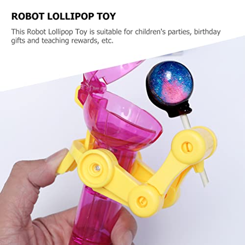 jojofuny Kids Toys Kids Toys Kids Toys Kids Toys 4Pcs Lollipop Holder Toy, Ups Lollipops Holder, Lollipop Robot, Party Favors for Kids Girls Boys Robot Toys Robot Toys Robot Toys Robot Toys