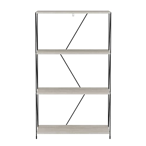 Galano Ezbo Book Shelf - 4-Tier Open Bookshelf - Storage - Bookshelves Organizer - Book Rack - Organizer - Modern Design Display Stand Rack - Dusty Grey Oak