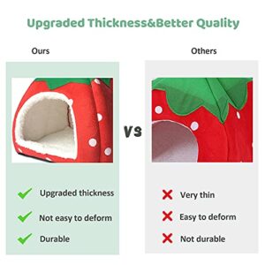 Tierecare Guinea Pig Hideout 2 Pack Guinea Pig Bed Hamster House Cage Accessories Cozy Hide-Out for Hedgehog Ferret Chinchilla&Other Small Animals