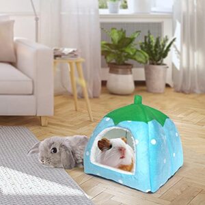 Tierecare Guinea Pig Hideout 2 Pack Guinea Pig Bed Hamster House Cage Accessories Cozy Hide-Out for Hedgehog Ferret Chinchilla&Other Small Animals