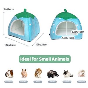 Tierecare Guinea Pig Hideout 2 Pack Guinea Pig Bed Hamster House Cage Accessories Cozy Hide-Out for Hedgehog Ferret Chinchilla&Other Small Animals