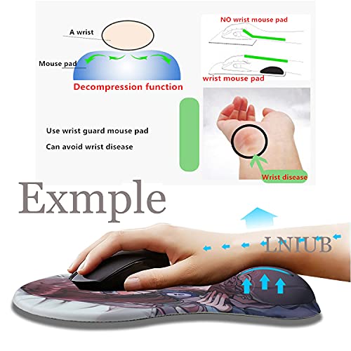 OMYOPPAI Oppai 3D Mouse Pad Anime Role Taihou Uncensored Cute Girl Hentai Mousepads with Soft Wrist Rest Support Silicone Gel Cushion Pad (White)