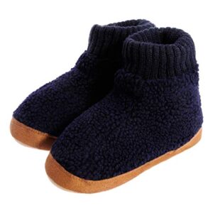 shoeslocker boy slippers comfortable house slippers little kids big kids boys house slipper booties dark blue size 2