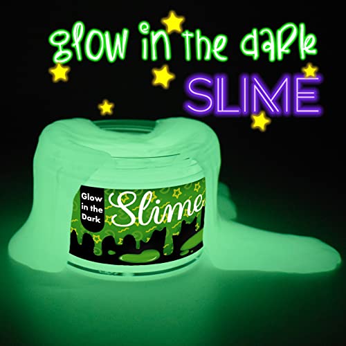 Galaxy Slime Glow in The Dark Clear Slime for Kids Kids Putty Slime 7OZ Galaxy Slime Party Favor One Pack DIY Sludge Slime Toys Stress Relief Toys Educational Game for Girls Boys