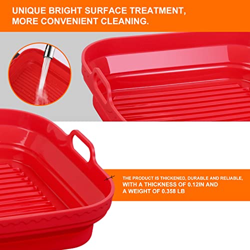 Silicone Air Fryer Liner for Ninja Air Fryer, 2-Pack Reusable Air Fryer Silicone Basket Silicone Pot Round Air fryer Oven Accessories Compatible with Ninja Foodi AG301 Air Fryer Indoor Grill