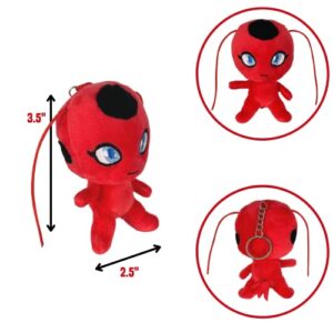 Miraculous Ladybug Mug with Plush Mini Toy, 12 oz. Ceramic Tea or Coffee Cup Gift 