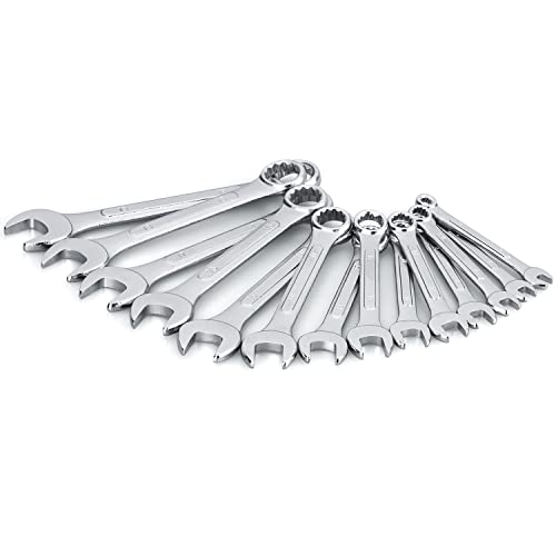 14-Piece Essential Metric Combination Wrench Set in Roll-up Pouch, No Skipped Metric Sizes 6mm - 19mm | Best Value Wrench Set, Ideal for General Household, Garage, Workshop, Auto Repairs, Emergency