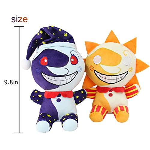 TZMAPU Sundrop and Moondrop Plush Security Breach Plush, Clown Figure and Collection Stuffed Animals Plush Toys,Birthday Christmas for Kids and Fans