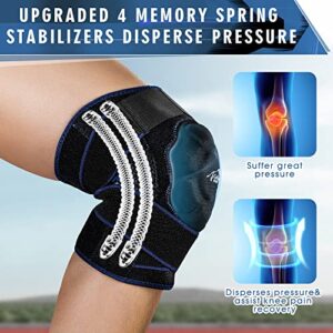 IPOW SPORTS Professional Knee Support for Men & Women with Patella Gel Pad, Knee Brace with Side Stabilizers for Meniscus Tear, Arthritis Pain, ACL