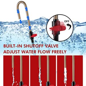 Dreyoo Aquarium Fish Tank Hook Water Changer, with Flow Switch, Quickly and Efficiently Helps Fill Your Water, Aquarium Vacuum Water Filler for Fish Tank, Suit for 1/2'', 5/8'' 3/4'' Hose