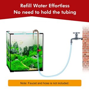 Dreyoo Aquarium Fish Tank Hook Water Changer, with Flow Switch, Quickly and Efficiently Helps Fill Your Water, Aquarium Vacuum Water Filler for Fish Tank, Suit for 1/2'', 5/8'' 3/4'' Hose