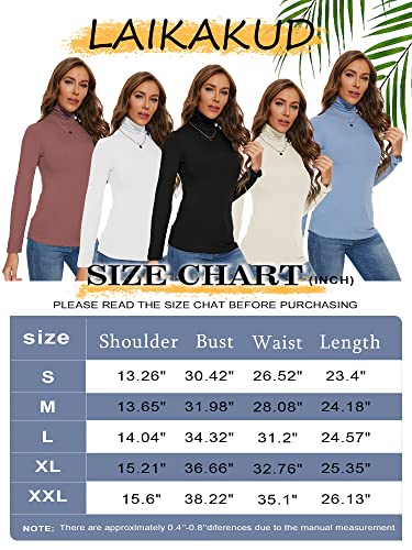 Tight Long Sleeve Shirts for Women,Turtleneck Sweater Women Long Sleeve Henley Ribbed Thermal Undershirt Slim Fit Basic Layering Aesthetic Long Underwear Tops Women White M