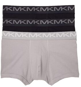 michael kors men`s stretch factor cotton trunks 3 pack (b(9br1t10043)/g, medium)