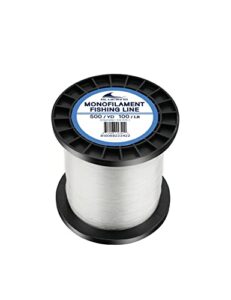 bluewing monofilament fishing line clear invisible thin diameter fishing string mono fishing line, dia.0.9mm*500yd*100lb