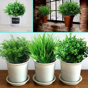 YXYQR 18PCS Outdoor Artificial Flowers Plants UV Resistant Bulk Fake Bushes Grass Mums Outside Faux Plastic Greenery Shrubs Arrangement for Front Porch Window Box Planter Hanging Basket Garden Wedding