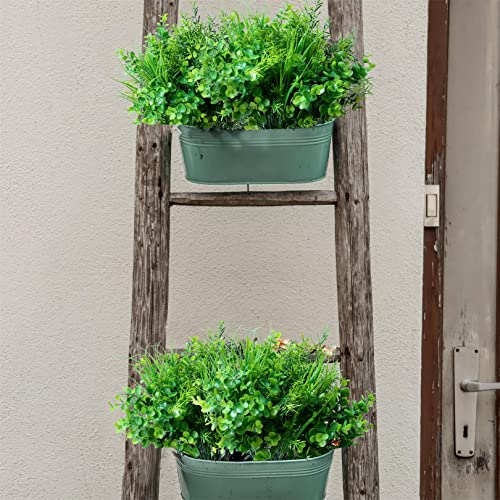 YXYQR 18PCS Outdoor Artificial Flowers Plants UV Resistant Bulk Fake Bushes Grass Mums Outside Faux Plastic Greenery Shrubs Arrangement for Front Porch Window Box Planter Hanging Basket Garden Wedding