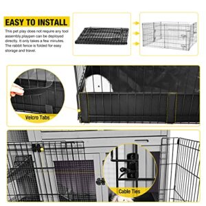 Aivituvin Pet Playpen Small Animal Cage Rabbit Pen Bunny Guinea Pig Playpen with Waterproof Floor Liner - Extension Playpen ONLY