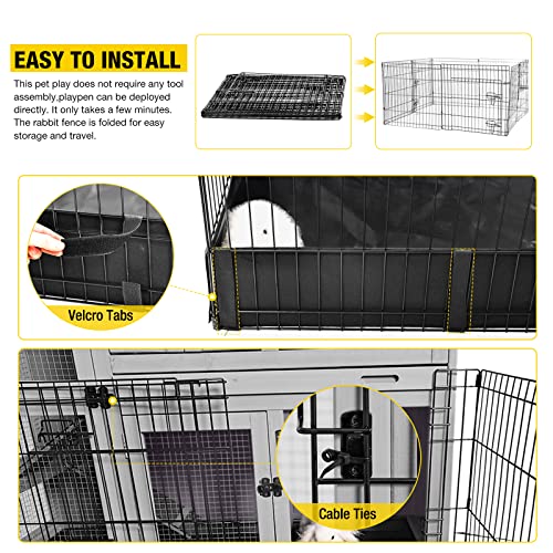 Aivituvin Pet Playpen Small Animal Cage Rabbit Pen Bunny Guinea Pig Playpen with Waterproof Floor Liner - Extension Playpen ONLY