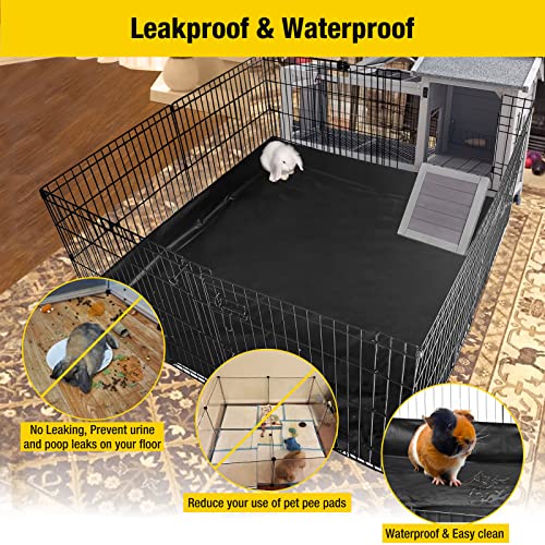 Aivituvin Pet Playpen Small Animal Cage Rabbit Pen Bunny Guinea Pig Playpen with Waterproof Floor Liner - Extension Playpen ONLY