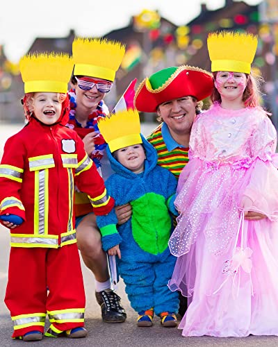 6 Pcs Hairy Headband Costume Headband Troll Crazy Hair Wig Accessories Head Decorations for Kid Adult Women Men Party Costume (Yellow)