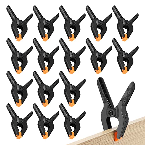 16 Pack Spring Clamps - 3.5 Inch Small Clamps for Backdrop Stand, Heavy Duty Clamps, Plastic Clips for Crafts and Backdrop Clips Clamps - Backdrop Clamps for Crafts, Woodworking, Photography, Outdoor