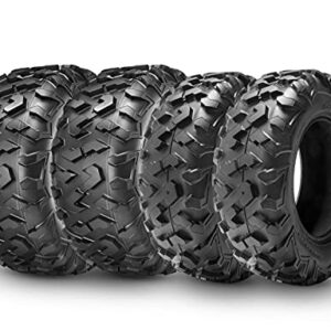 HALBERD ATV Tires, 27x9-12 & 27x11-12 ATV Tires, 6PR 27x9x12 27x11x12 All Terrain ATV UTV Off-Road Tires(Set of 4, Tubeless)