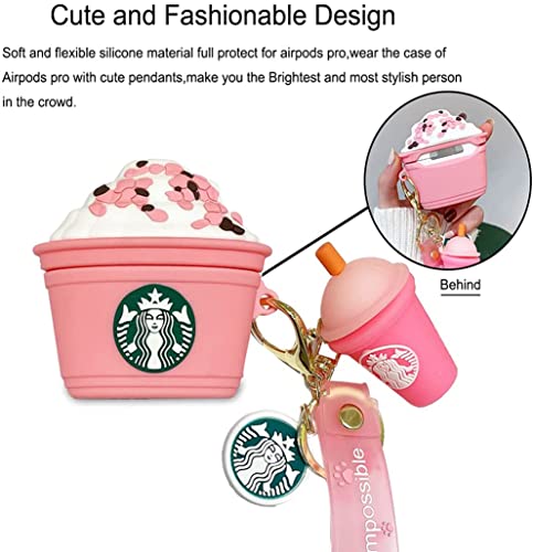 AirPod Pro 2 Case,3D Cute Funny Cool Kawaii Fashion Ice Cream Cup for AirPods Pro 2nd Generation Case 2022 Released (Pink)