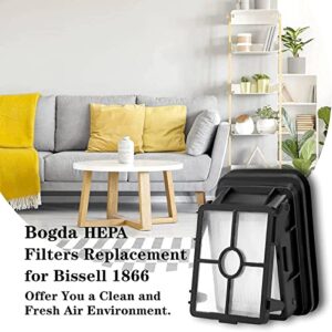 Bogda 4-Pack Filter Replacement for Bissell 1866 CrossWave Vacuum Cleaner 1785 2306 2551 Replace Part #1608684