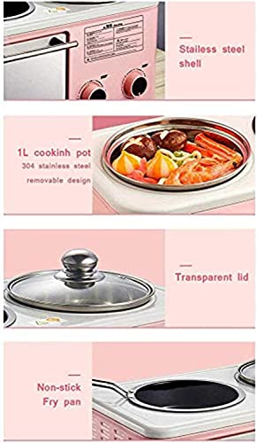 3 in 1 Mini Breakfast Machine Small Electric Oven Electric Breakfast Machine Mini Toaster Baking Oven Omelette Boiler Food Steamer