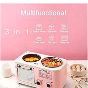 3 in 1 Mini Breakfast Machine Small Electric Oven Electric Breakfast Machine Mini Toaster Baking Oven Omelette Boiler Food Steamer