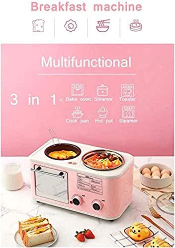 3 in 1 Mini Breakfast Machine Small Electric Oven Electric Breakfast Machine Mini Toaster Baking Oven Omelette Boiler Food Steamer