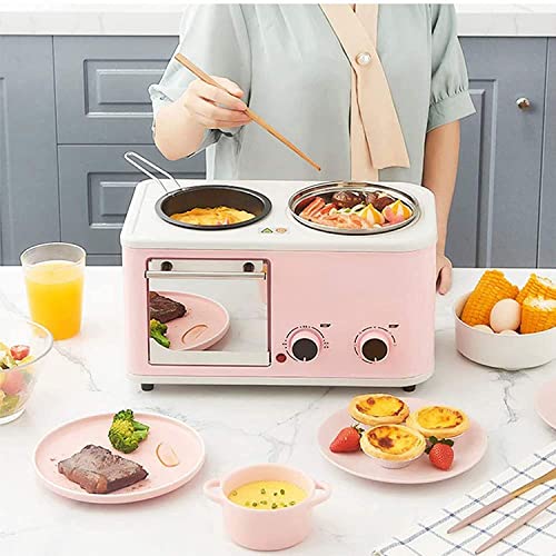 3 in 1 Mini Breakfast Machine Small Electric Oven Electric Breakfast Machine Mini Toaster Baking Oven Omelette Boiler Food Steamer