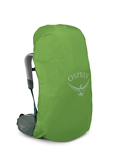 Osprey Aura AG LT 50L Women's Backpacking Backpack, Koseret/Darjeeling Spring Green, WXS/S