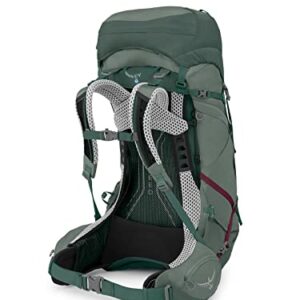 Osprey Aura AG LT 50L Women's Backpacking Backpack, Koseret/Darjeeling Spring Green, WXS/S