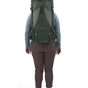 Osprey Aura AG LT 50L Women's Backpacking Backpack, Koseret/Darjeeling Spring Green, WM/L