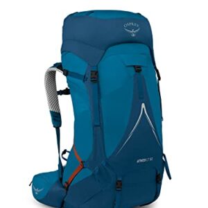 Osprey Atmos AG LT 50L Men's Backpacking Backpack, Night Shift/Scoria Blue, S/M