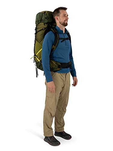 Osprey Atmos AG LT 50L Men's Backpacking Backpack, Night Shift/Scoria Blue, S/M