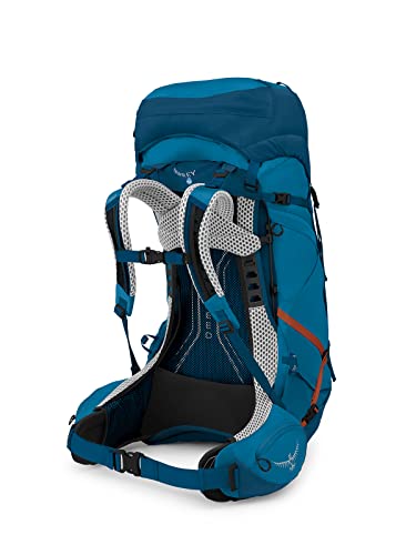 Osprey Atmos AG LT 50L Men's Backpacking Backpack, Night Shift/Scoria Blue, S/M