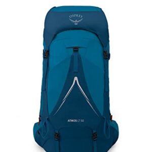 Osprey Atmos AG LT 50L Men's Backpacking Backpack, Night Shift/Scoria Blue, S/M