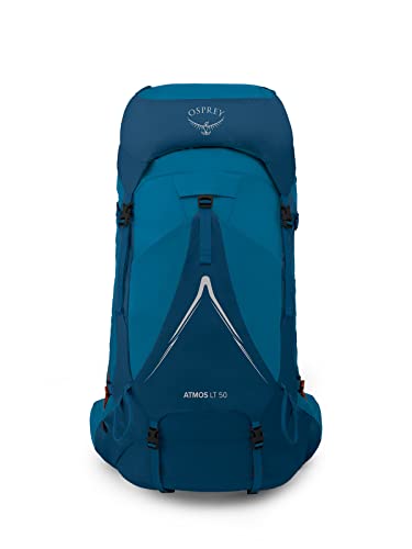 Osprey Atmos AG LT 50L Men's Backpacking Backpack, Night Shift/Scoria Blue, S/M