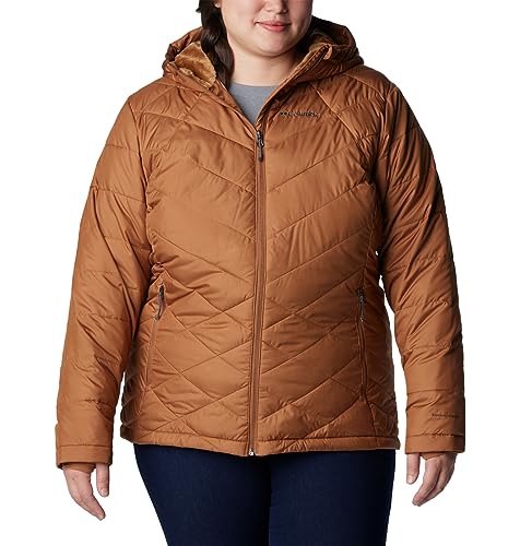 Columbia Women's Heavenly Hooded Jacket, Camel Brown, Large