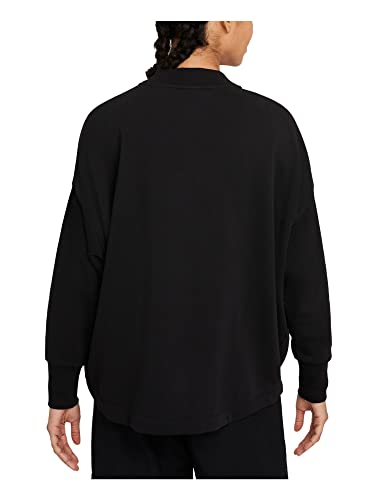 Nike Women Essential Full Zip Fleece Lined Sweatshirt (Black, Large)